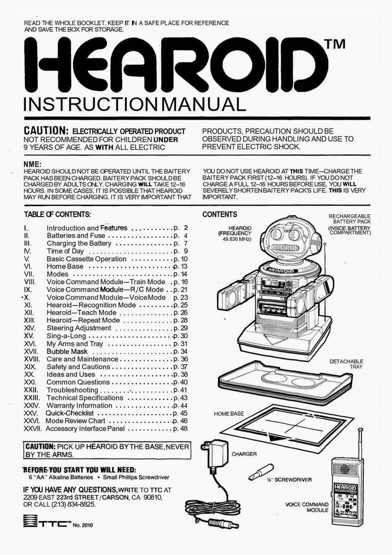 Omnibot Hearoid - 2010 - The Old Robot's web Site