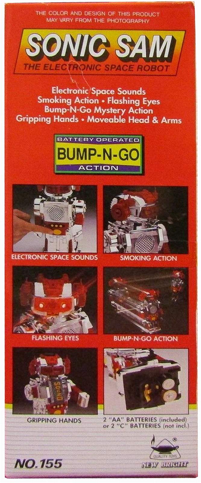 Sonic Sam Electronic Space Smoking Robot 2002 from New Bright - The Old ...