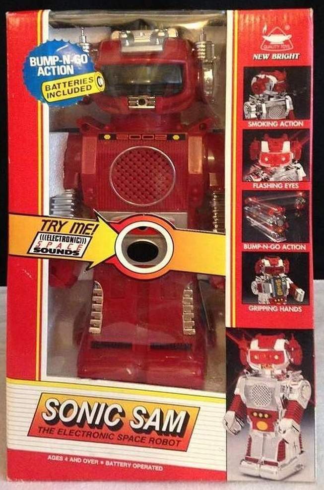 Sonic Sam Electronic Space Smoking Robot 2002 from New Bright - The Old ...