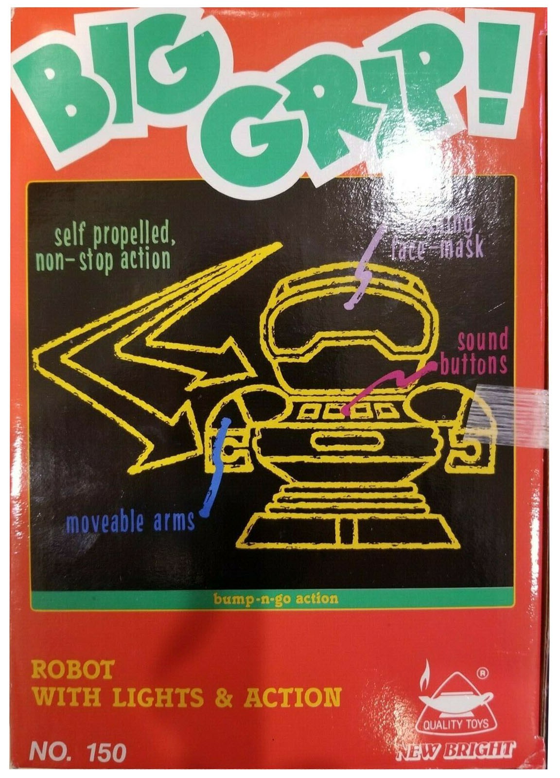 Micro Chip Robot - Bump n' Go Robot by New Bright - The Old Robots Web Site