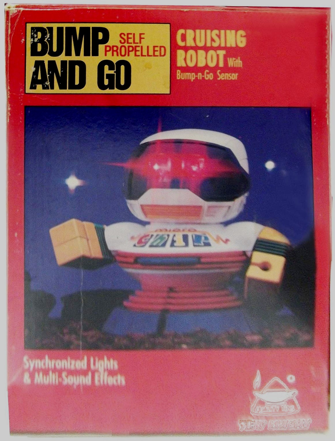 Micro Chip Robot - Bump n' Go Robot by New Bright - The Old Robots Web Site